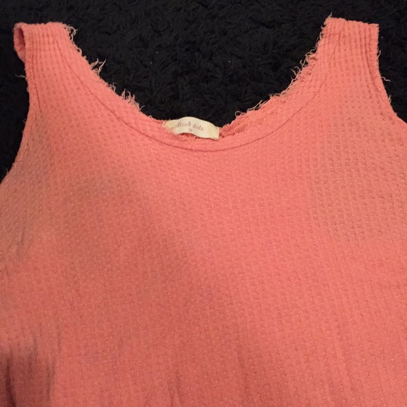 Altar'd State | Tops | Altard State Raw Hem Pinkpeach Thermal Crop Tank ...